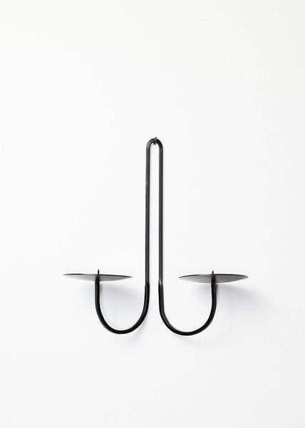 Iron Candle Holder - Two Arm - Charlie & Lee